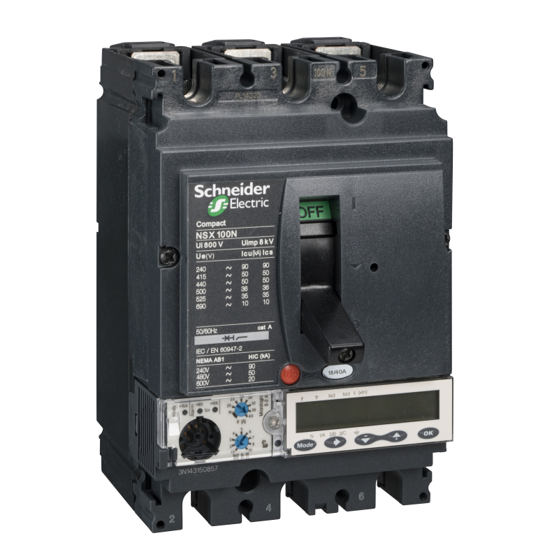 prekidač Compact NSX100N - Micrologic 5.2 A - 100 A - 3P 3d | Razoelektro