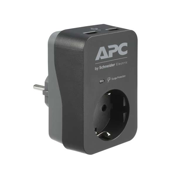 Prenaponska zaštita 1 izlaz + USB 230V 16A crna | Razoelektro