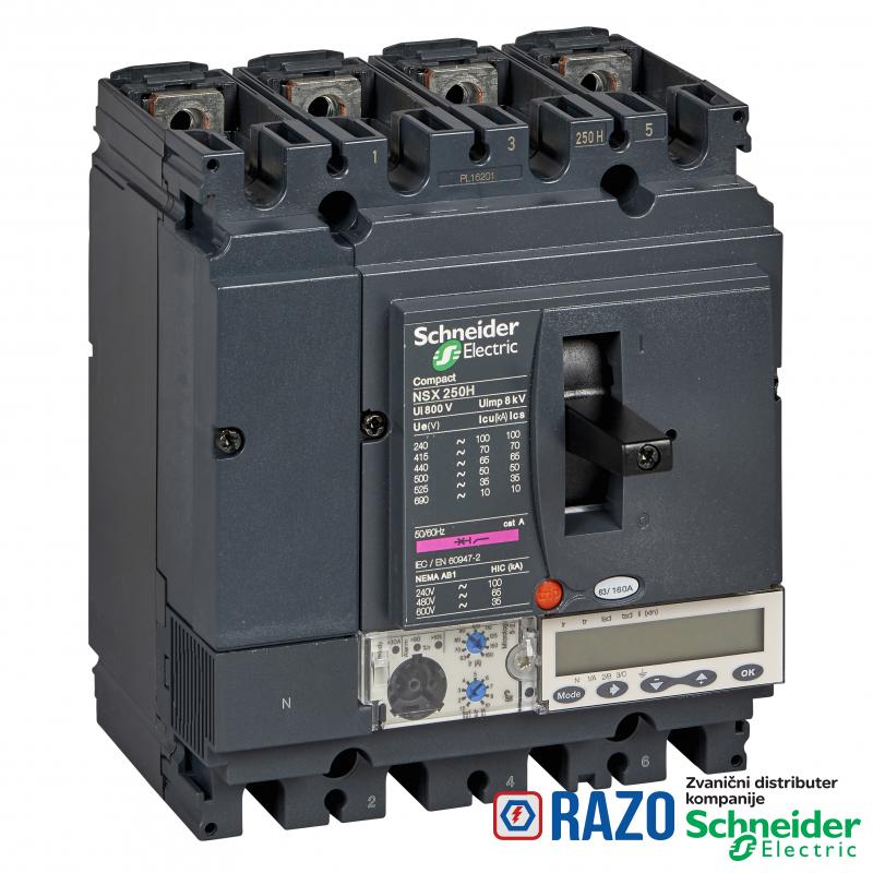 prekidač Compact NSX100H - Micrologic 5.2 A - 100 A - 4P 4d | Razoelektro