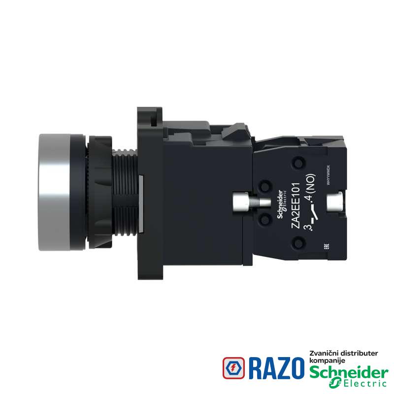 Taster svetleći led 220V AC 1NO beli | Razoelektro