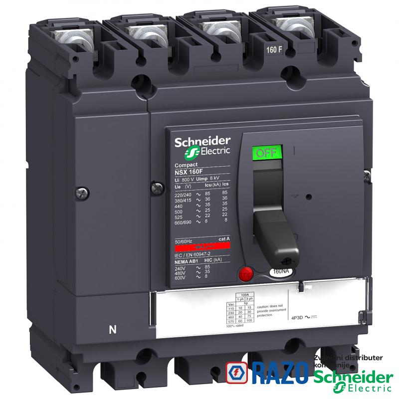 rastavljač Compact NSX160NA - 160 A - 4P | Razoelektro